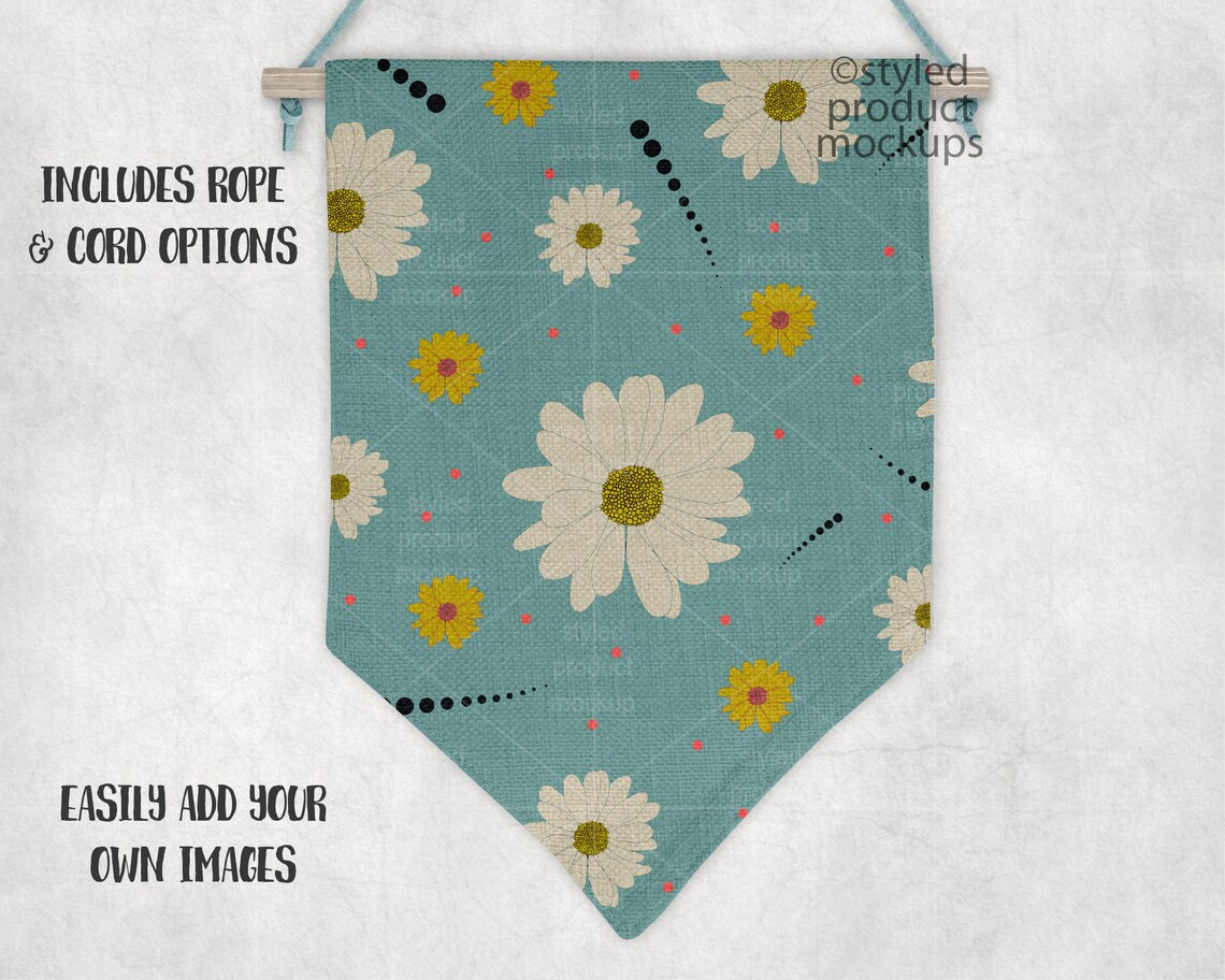 Dye Sublimation Linen Banner Flag Mockup Add Your Own Image - Etsy
