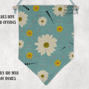 Dye Sublimation Linen Banner Flag Mockup Add Your Own Image and ...