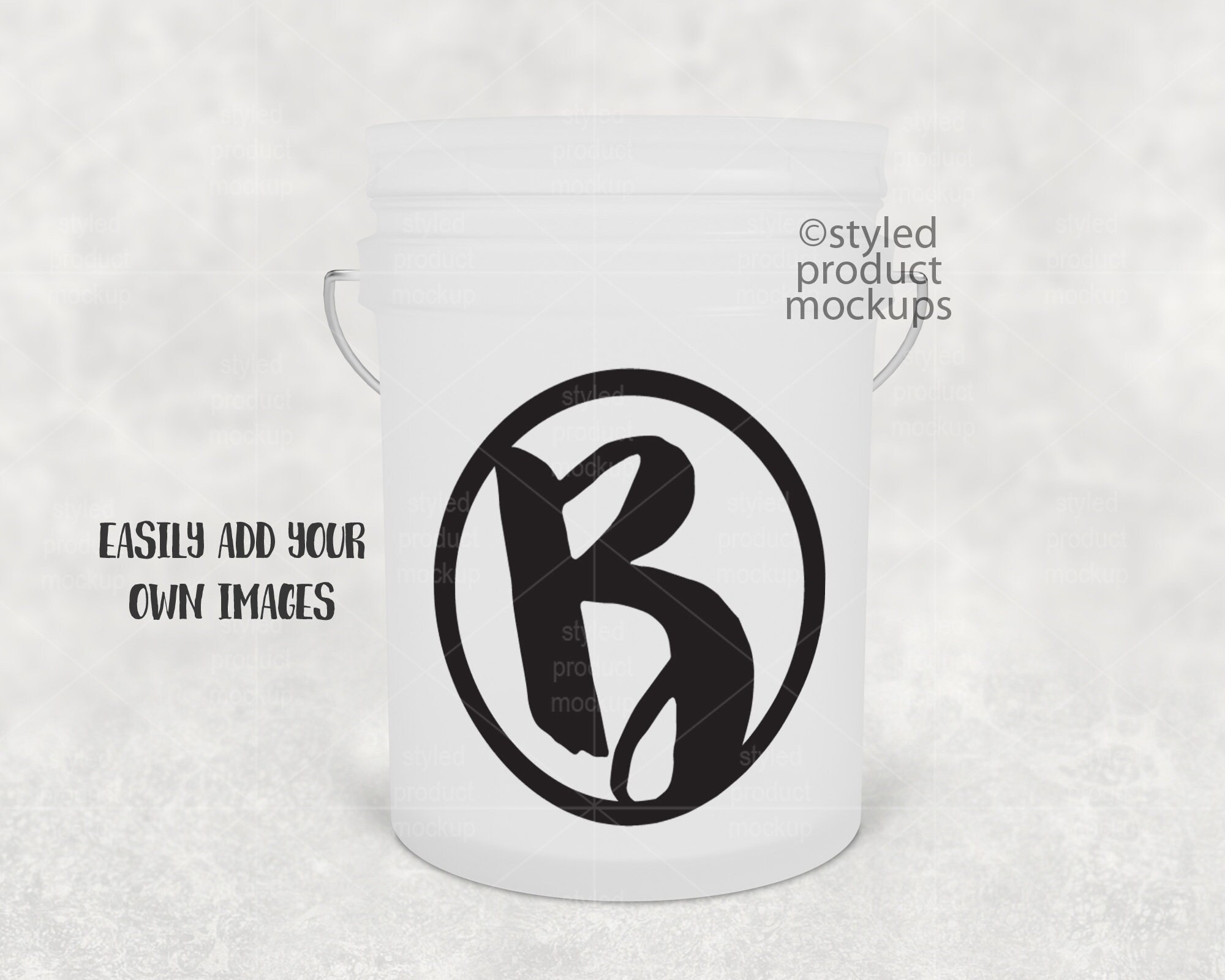 Camp bucket decal Mockup Add your own image and background | Etsy