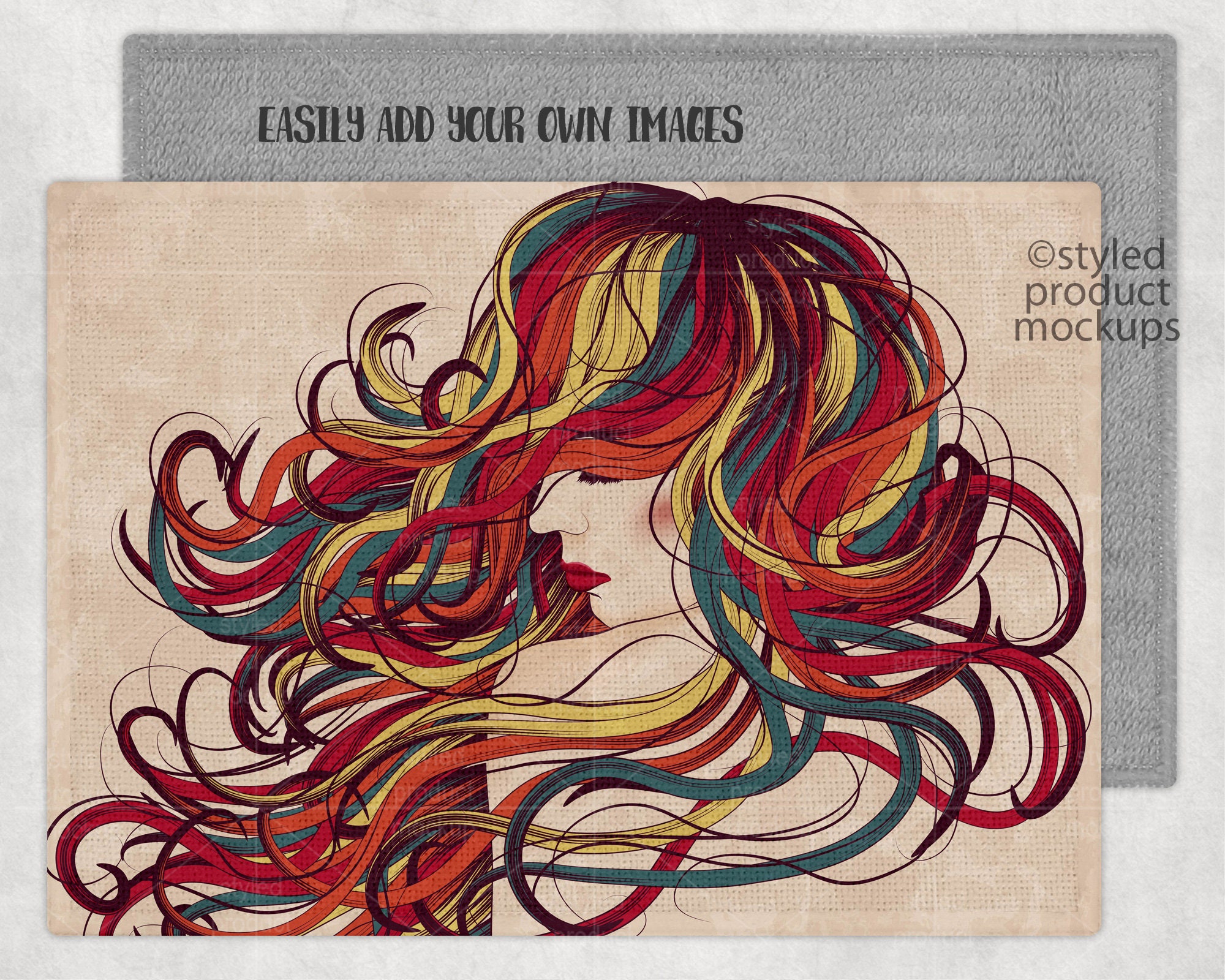 Dye sublimation premium microfiber cleaning cloth mockup Add | Etsy