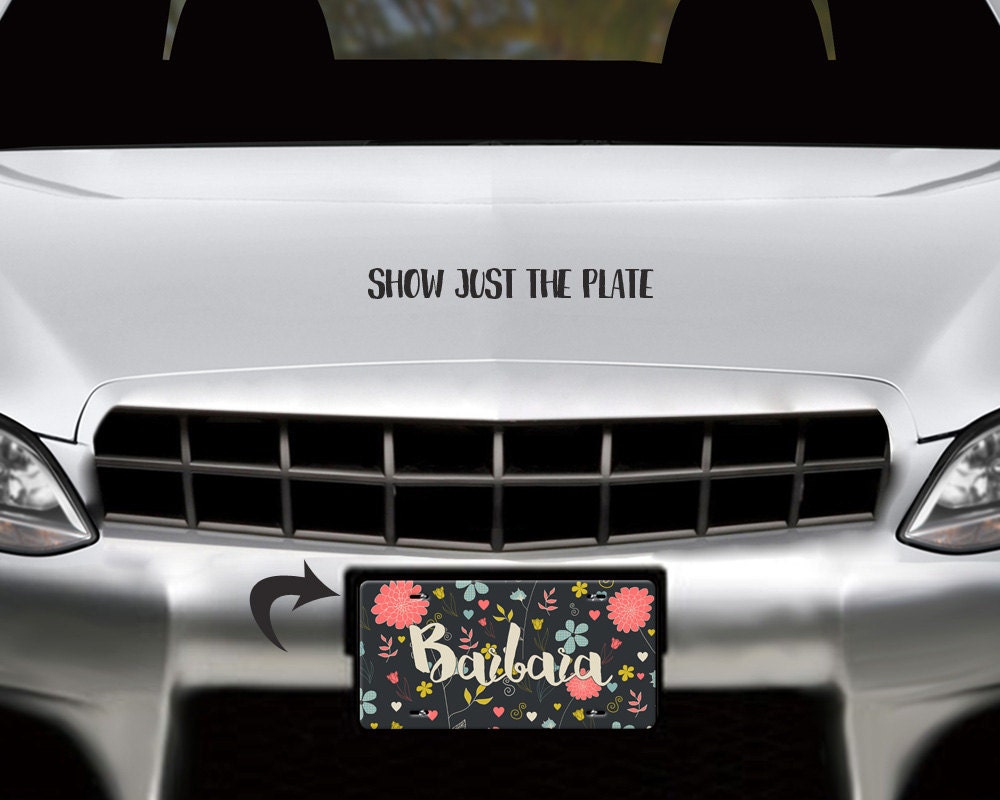 License Plate and License Plate Frame template mockup Dye | Etsy