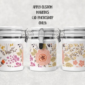 Dye Sublimation Small Ceramic Canister With Flip Top in a Full Wrap ...