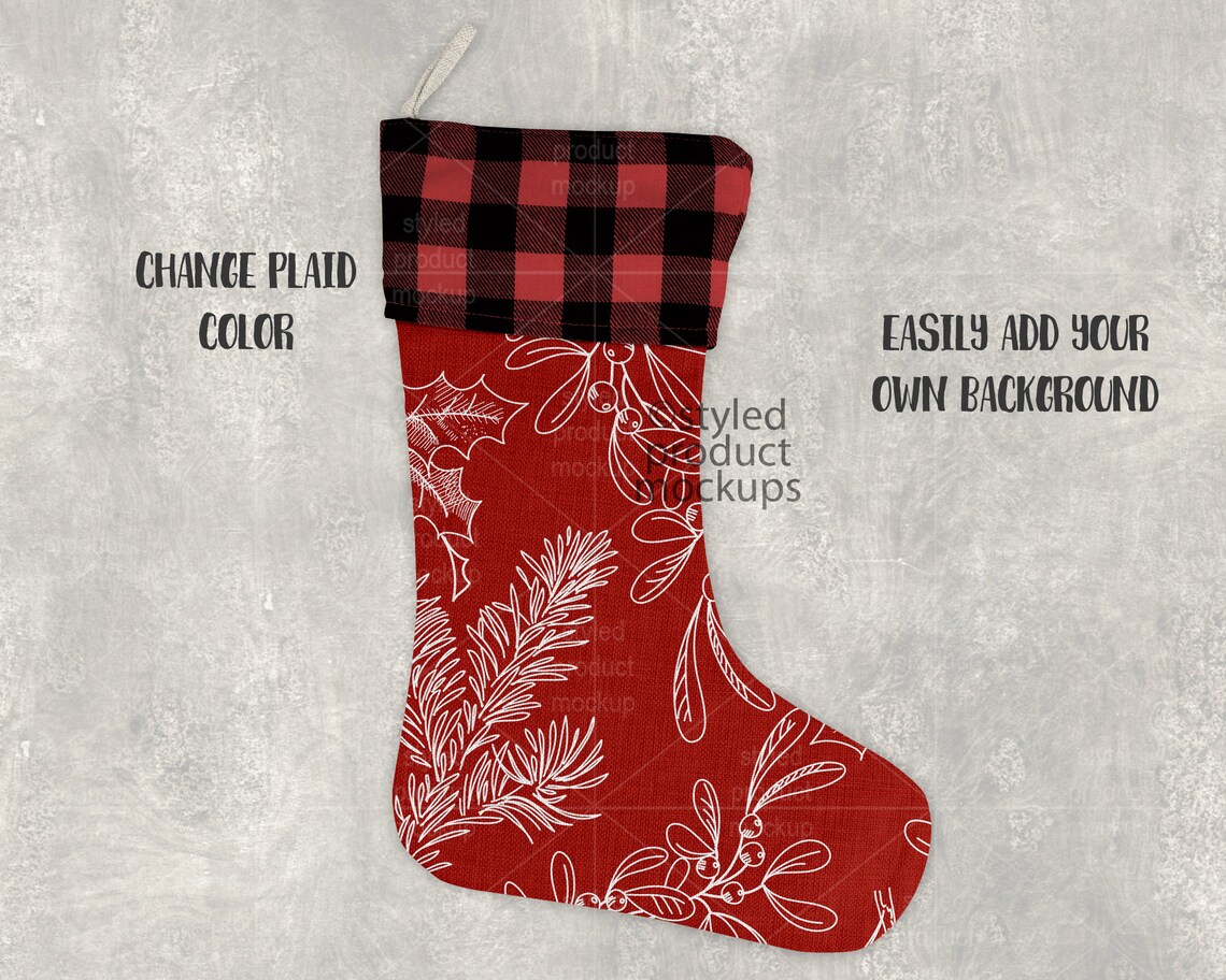 Dye Sublimation Christmas Stocking With Linen Bottom and - Etsy