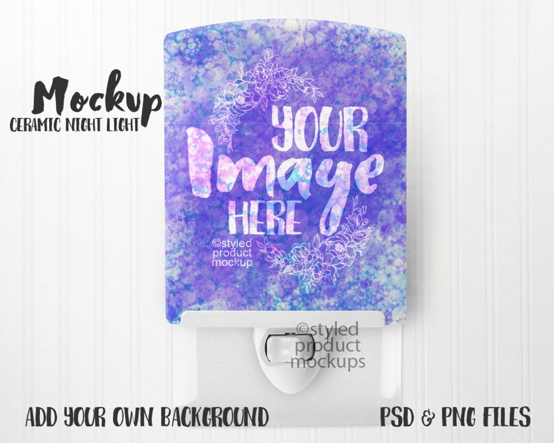 Dye Sublimation Night Light Mockup Template | Add Your Own Image and ...