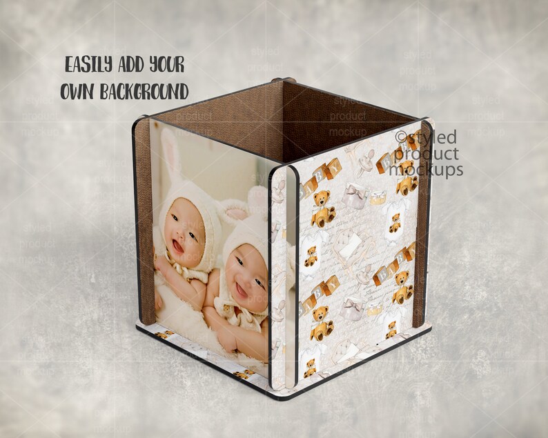 Dye Sublimation MDF Box Mockup | Add Your Own Image and Background - Etsy