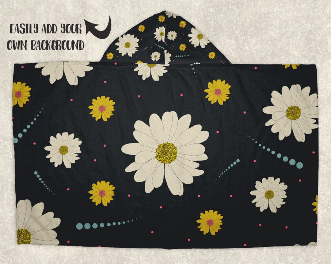 Hooded Towel mockup template Add your own background Dye | Etsy