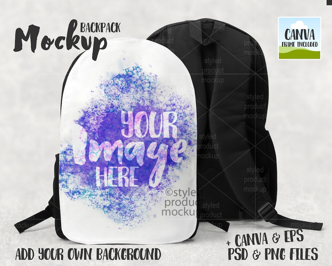 Dye Sublimation Backpack Mockup | Add Your Own Image and Background ...