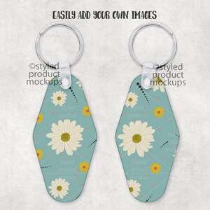 Dye Sublimation Retro Hotel Key Tag Mockup | Add Your Own Image and ...