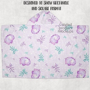 Hooded Towel Mockup Template | Add Your Own Background | Dye ...