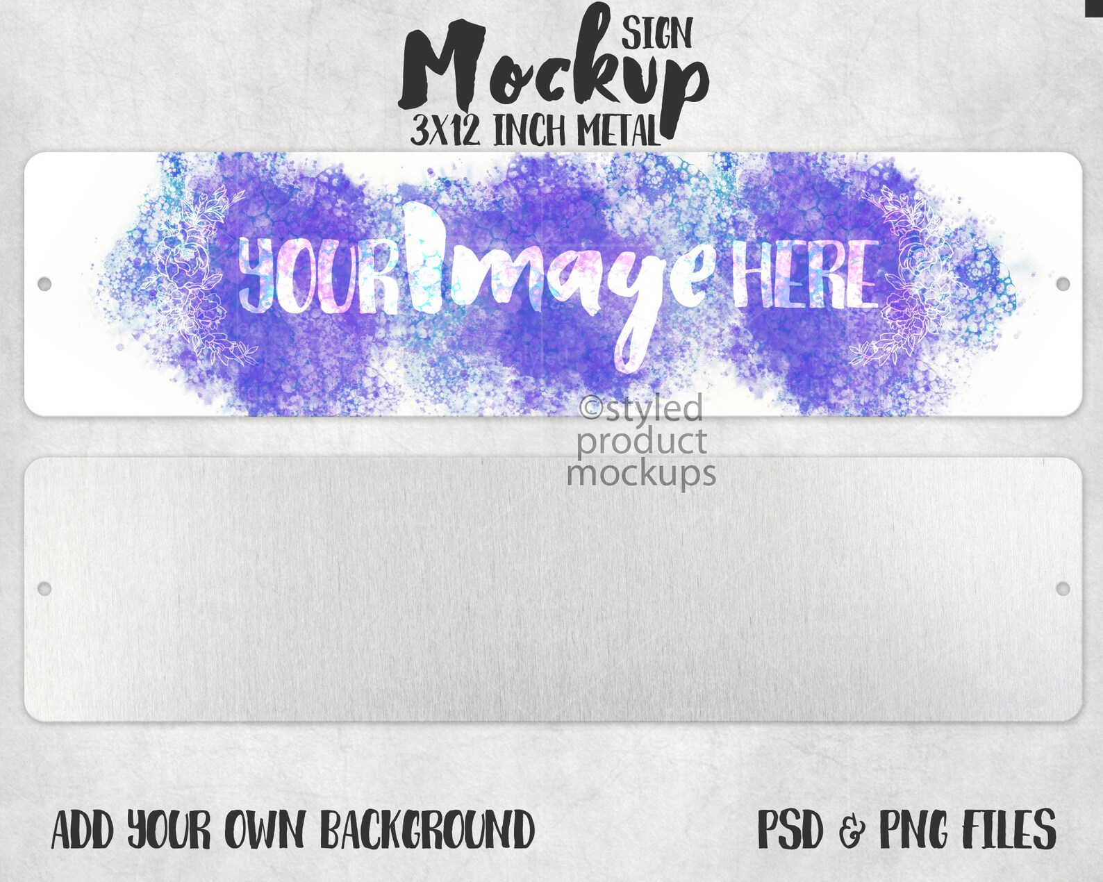 Dye Sublimation 3x12 Building Sign Mockup Add Your Own Image - Etsy