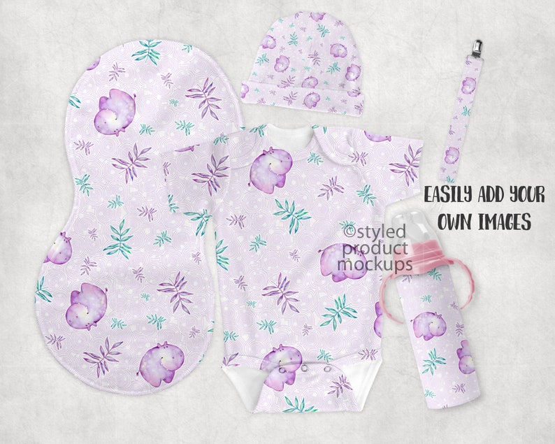 Dye Sublimation Baby Gift Set Mockup Add Your Own Image and | Etsy