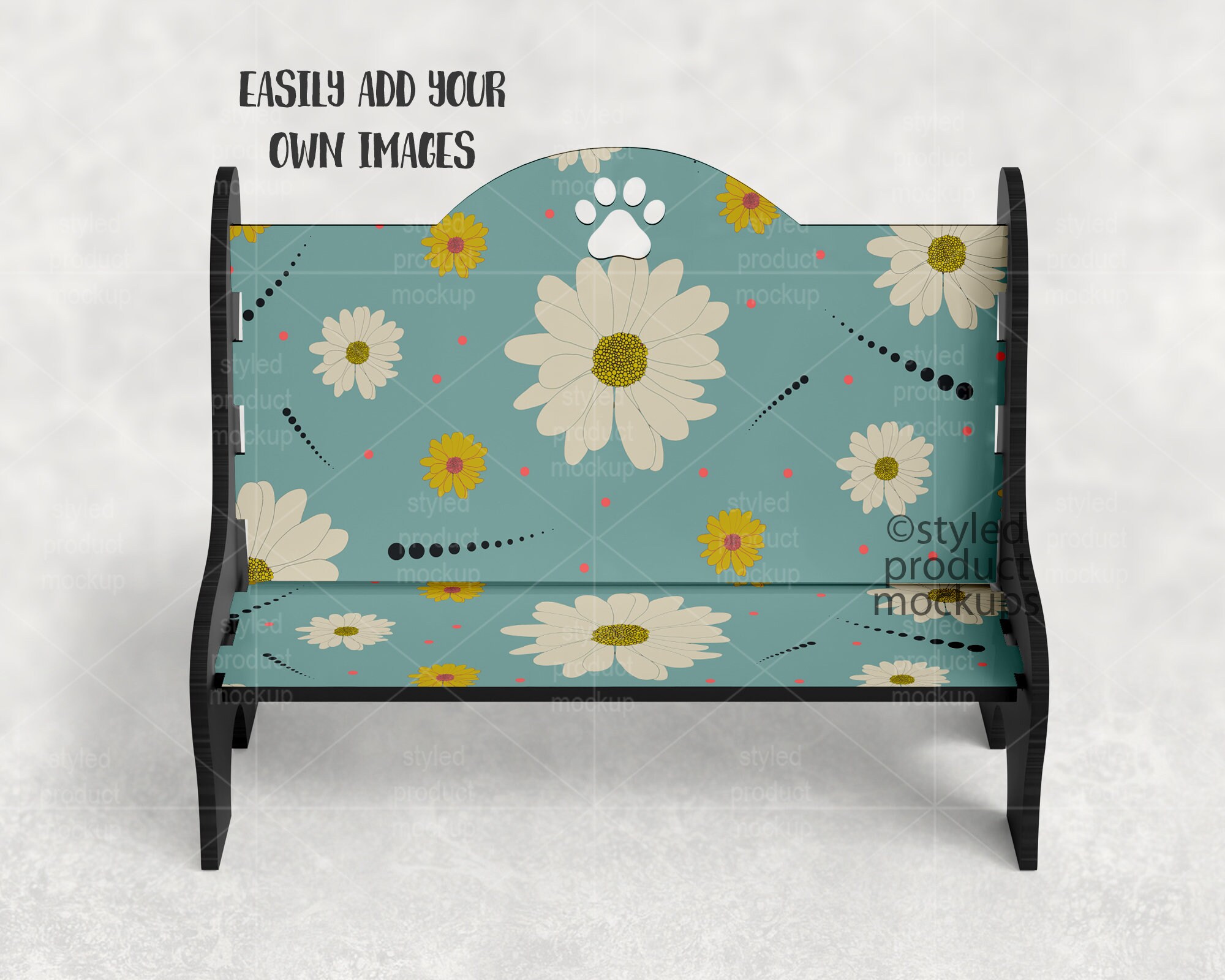 Dye Sublimation MDF Memorial Mini Bench Mockup Add Your Own - Etsy