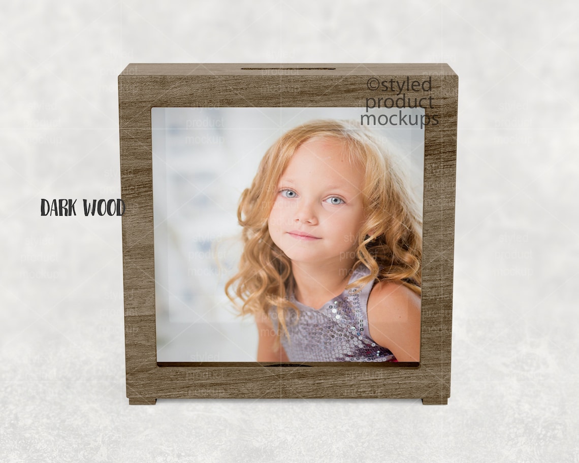 Dye Sublimation Shadow Bank Box Mockup | Add Your Own Image and ...