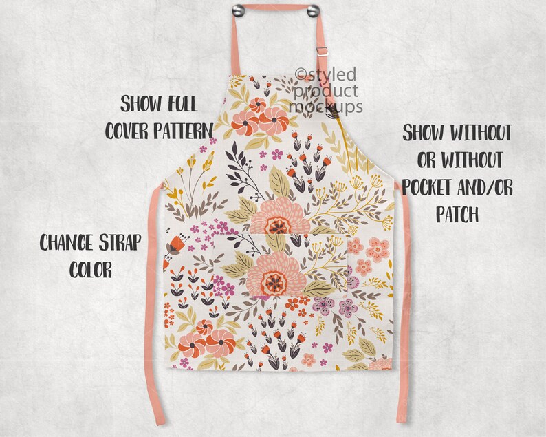 Dye Sublimation Adult Apron Mockup | Add Your Own Image and Background ...