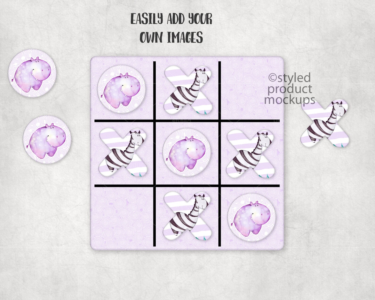 Dye Sublimation Tic Tac Toe Board Game Mockup Add Your Own - Etsy