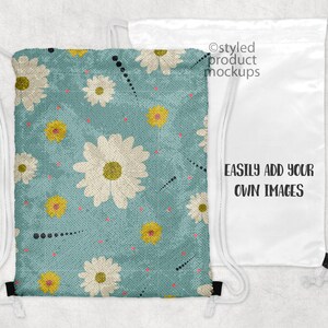 Dye Sublimation Sequin Drawstring Bag Mockup | Add Your Own Image and ...