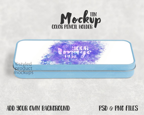 Dye Sublimation Color Pencil Tin Mockup Add Your Own Image | Etsy