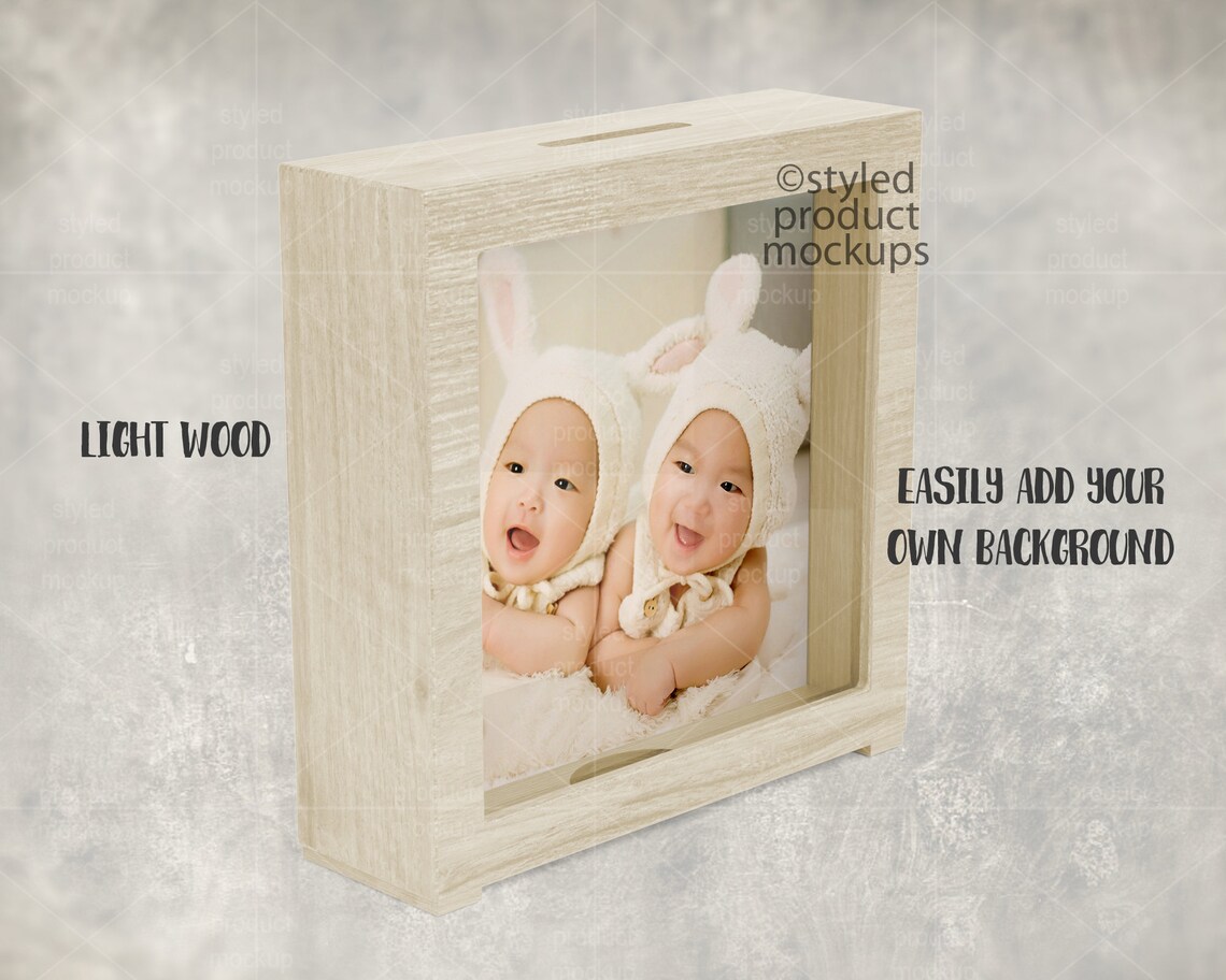 Dye Sublimation Shadow Bank Box Mockup Add Your Own Image - Etsy