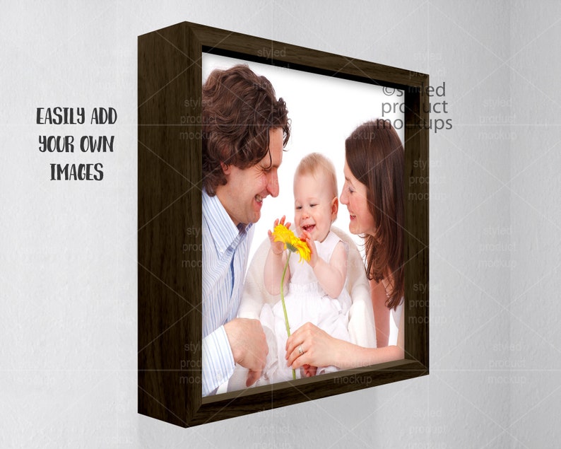 Dye Sublimation Wood 7x7 Inch Square Inset Photo Frame Mockup - Etsy