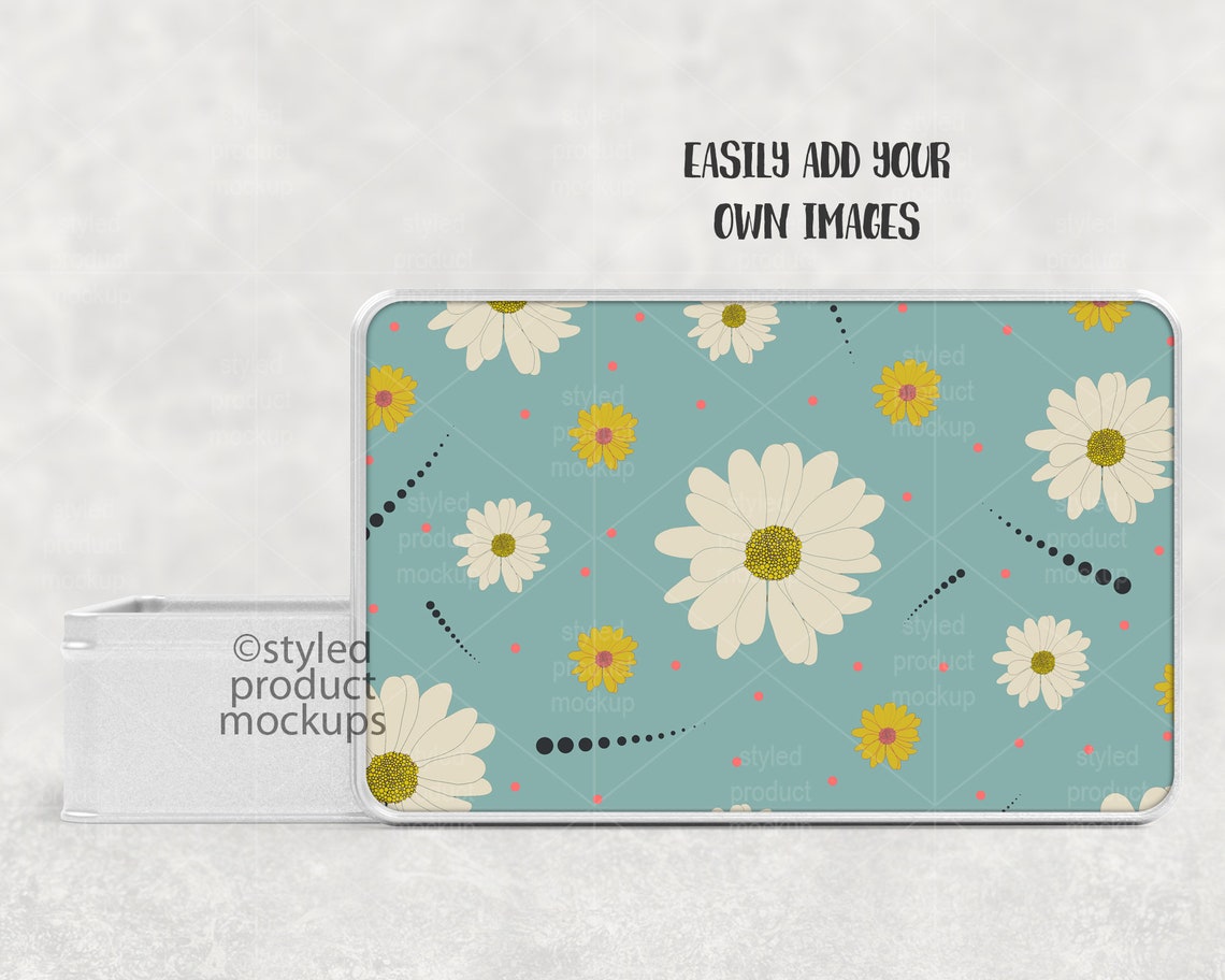 Dye Sublimation Rectangle Metal Tin Box Mockup Add Your Own - Etsy