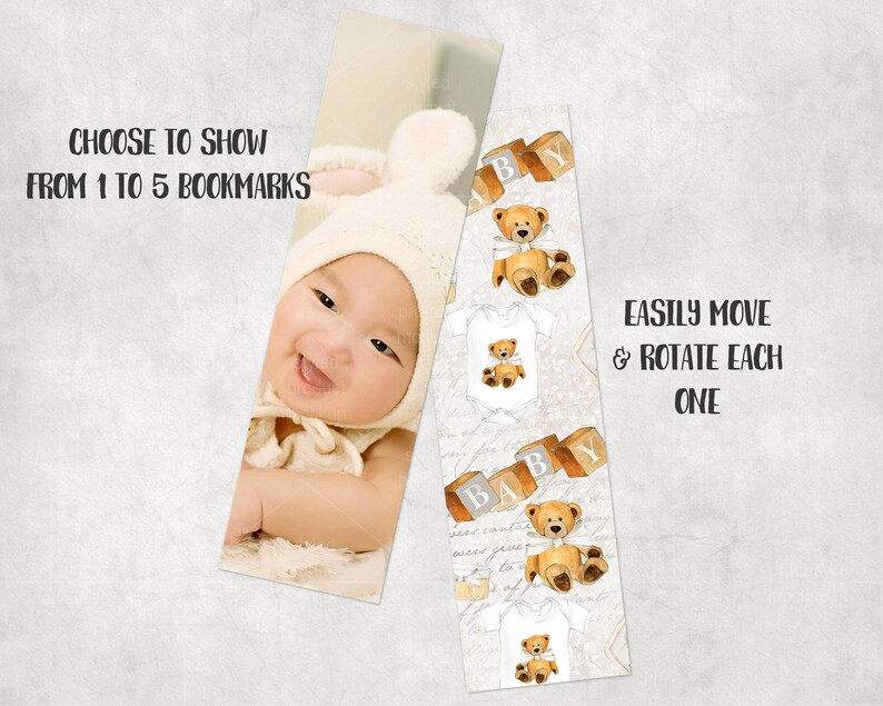 Paper Bookmark Set Mockup Add Your Own Image and Background - Etsy