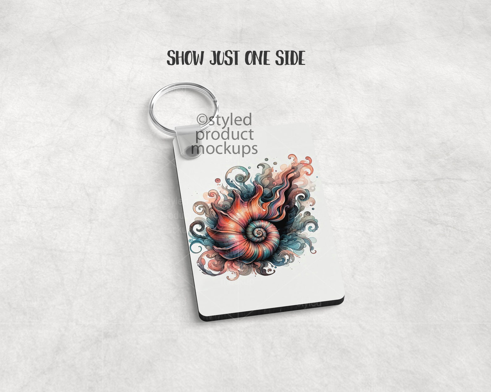 Dye Sublimation Rectangle Keychain Mockup | Add Your Own Image and ...