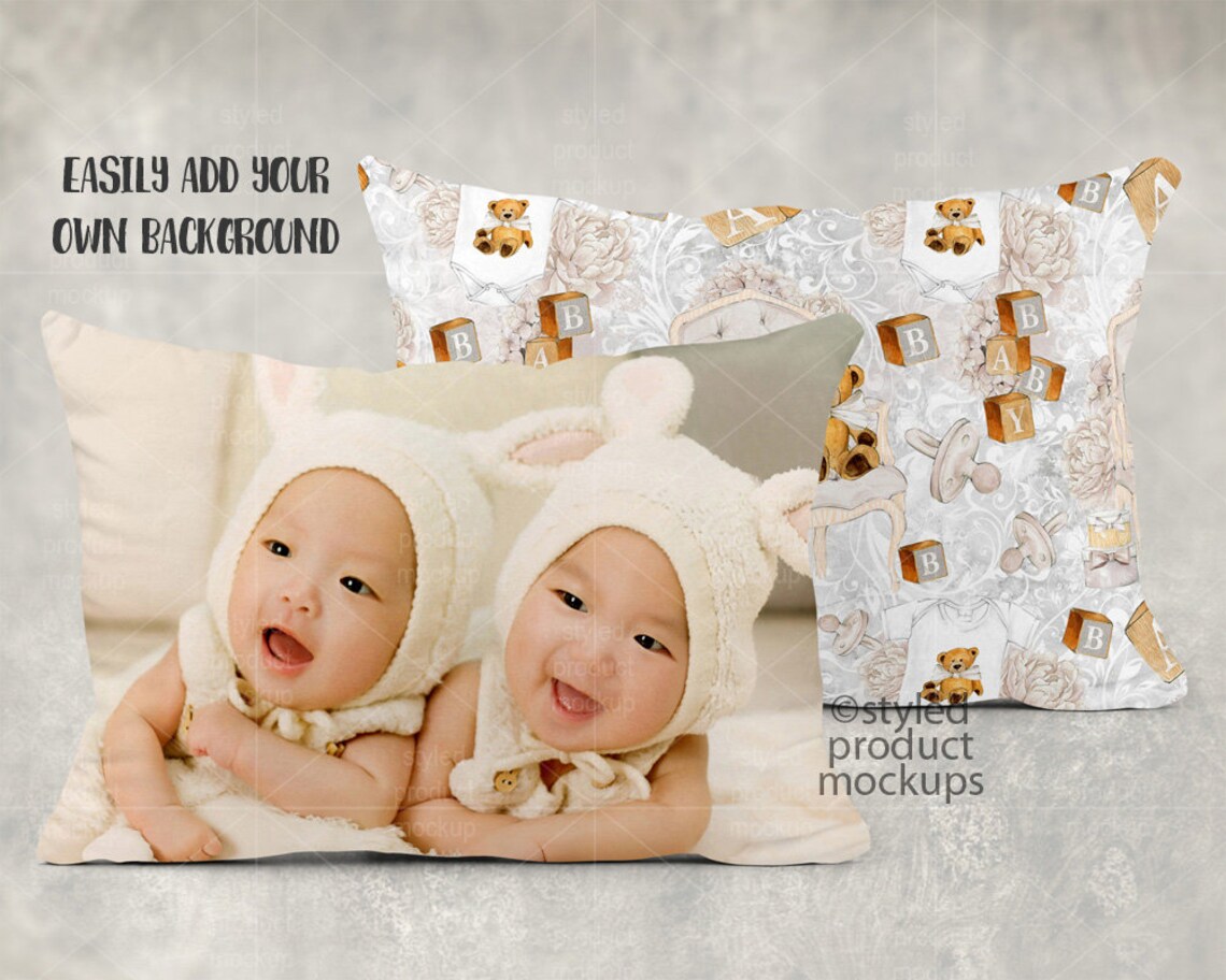 Dye Sublimation Plush Velvet Rectangle Pillow Mockup Template | Etsy