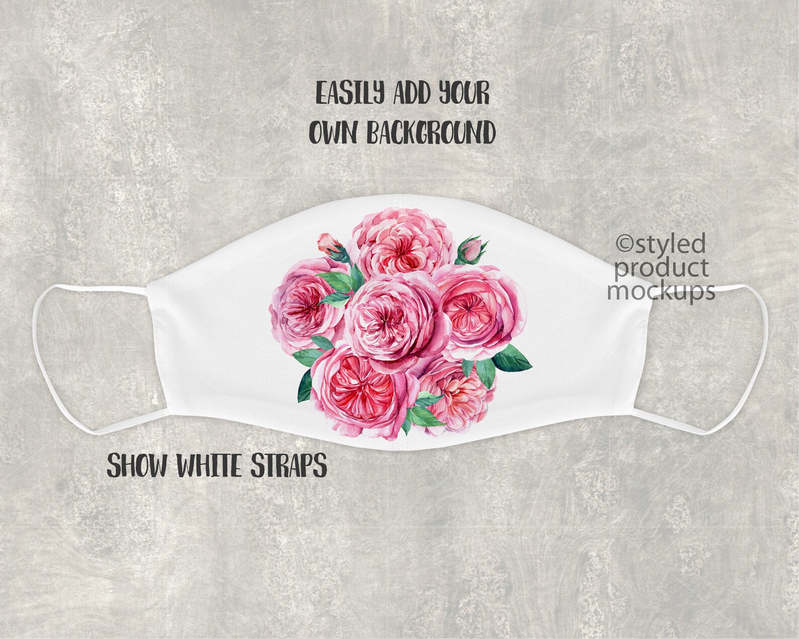 Dye sublimation hexagon face mask Mockup Add your own image | Etsy