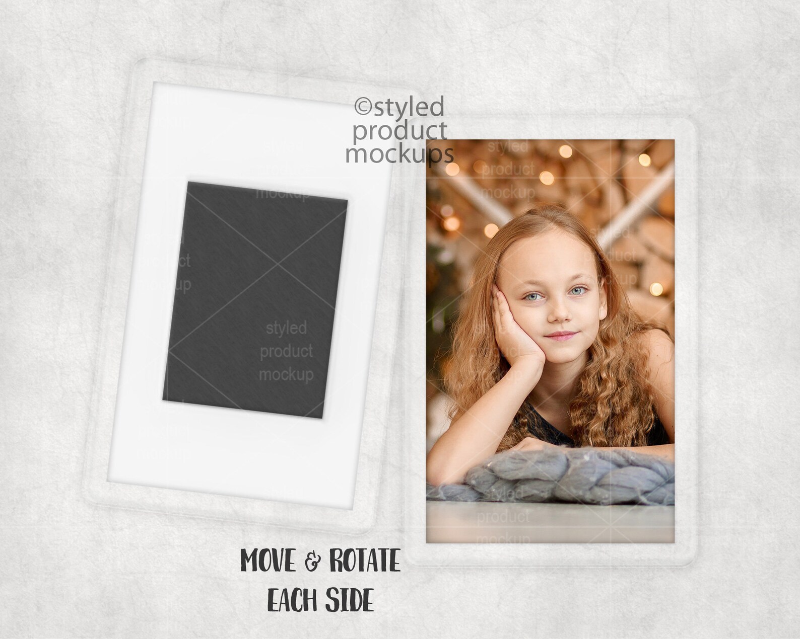 Acrylic Snap in Photo Magnet Mockup Add Your Own Image and - Etsy