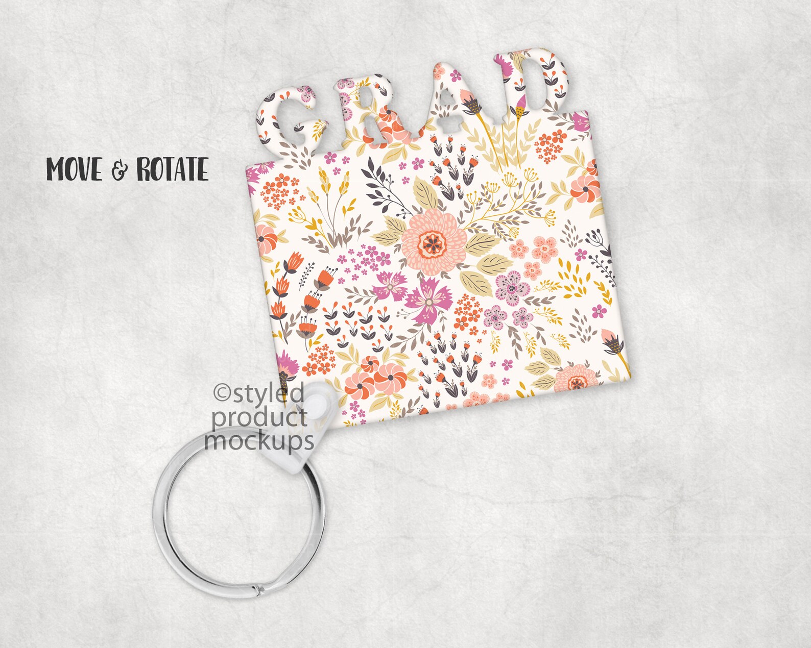 Dye Sublimation Grad Hardboard Keychain Mockup Add Your Own - Etsy
