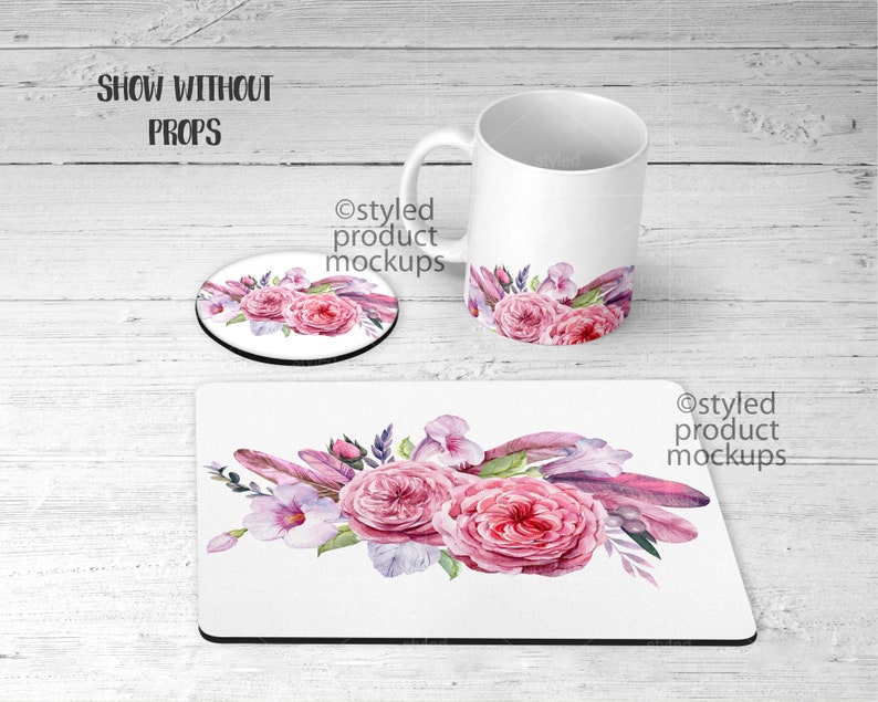 Dye Sublimation Office Desk Set Mockup Add Your Own Image - Etsy