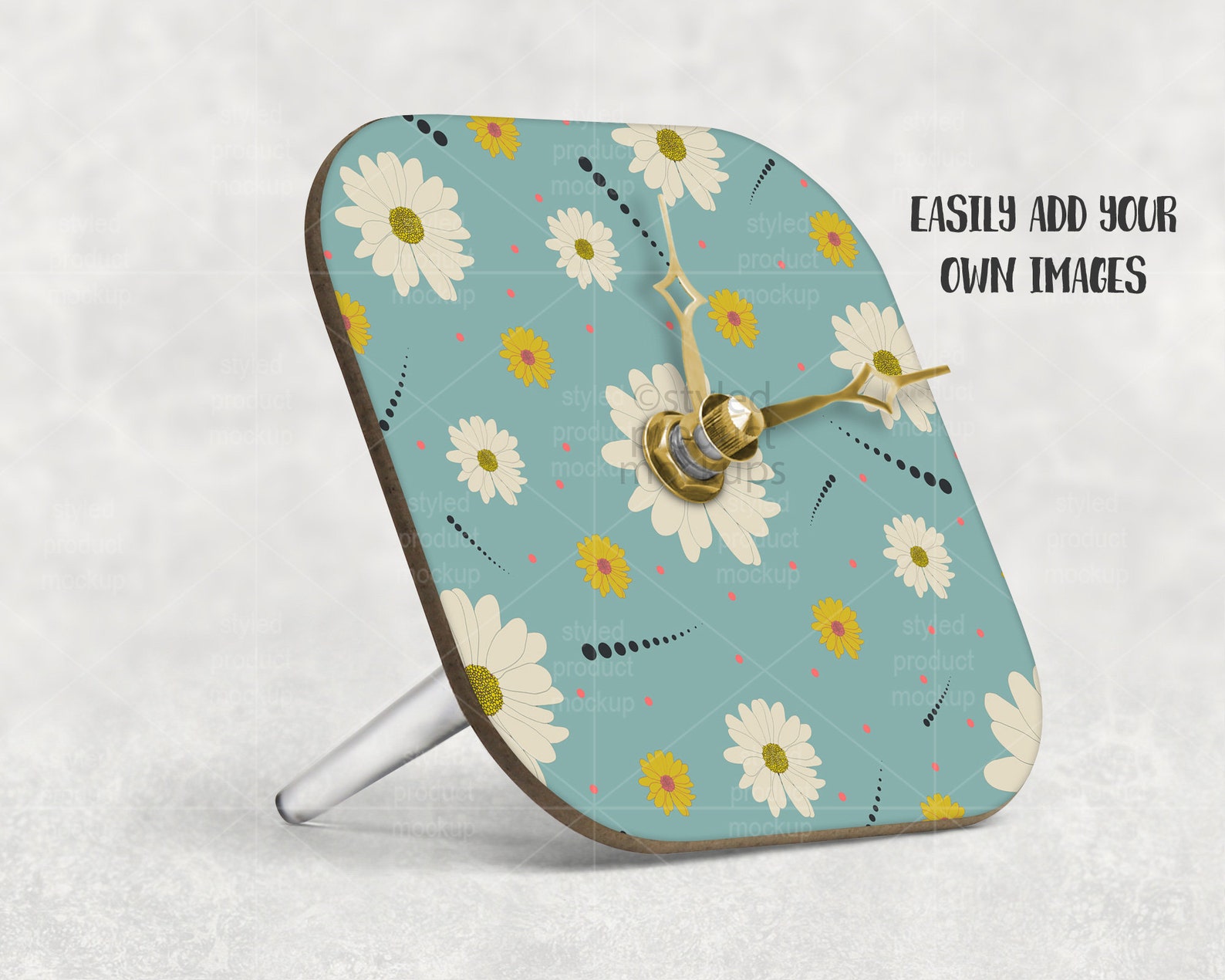 Dye Sublimation Square Desk Clock Mockup Add Your Own Image - Etsy