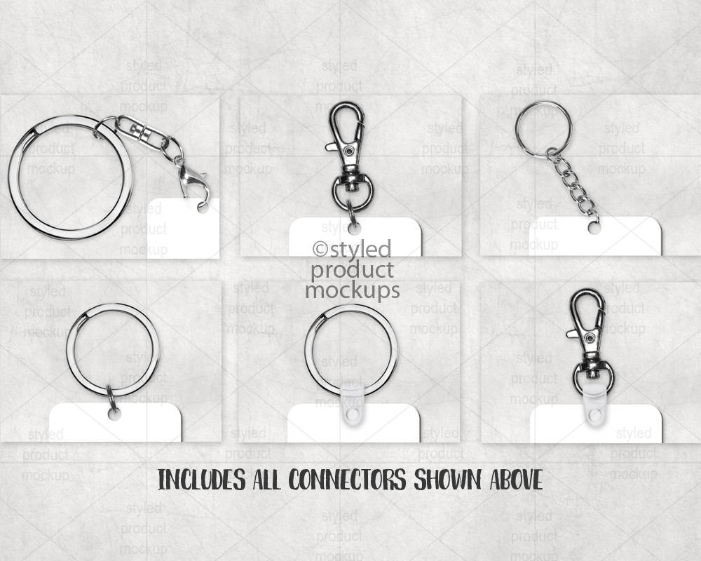 Rectangle Hard Board MDF Sublimation Keychain Mockup Template - Etsy