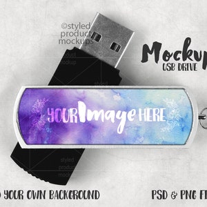 Sublimation USB Flash Drive Mockup Template | Add Your Own Image and ...