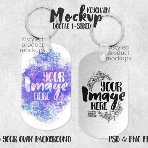 Dye Sublimation Fabric Key Fob Mockup Add Your Own Image and - Etsy