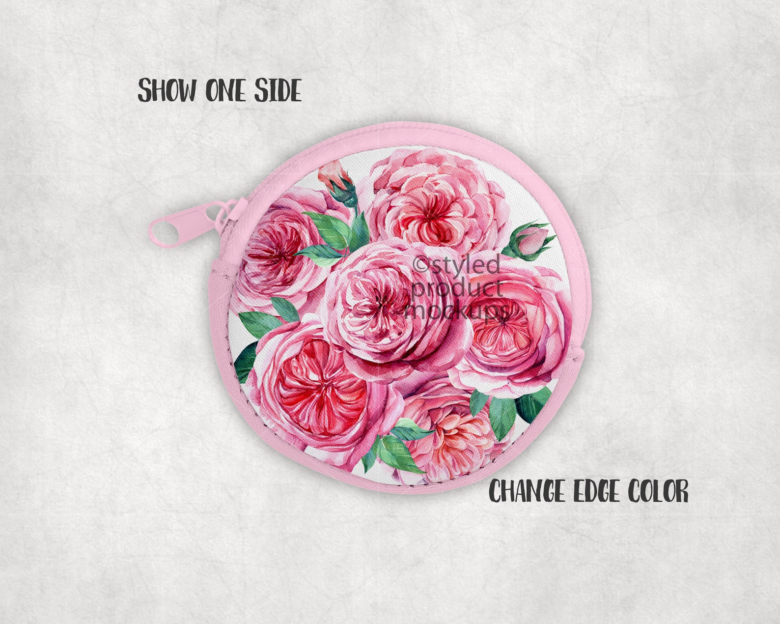 Dye Sublimation Round Coin Pouch Mockup Add Your Own Image - Etsy