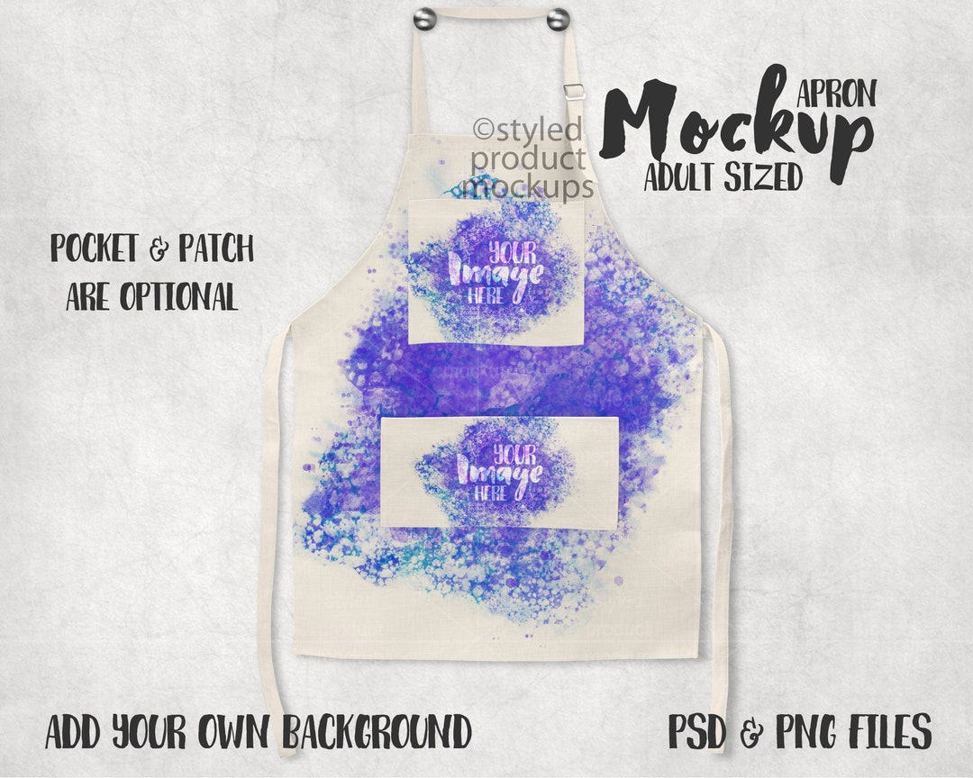 Dye Sublimation Adult Apron Mockup | Add Your Own Image and Background ...