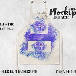 Dye Sublimation Adult Apron Mockup | Add Your Own Image and Background ...