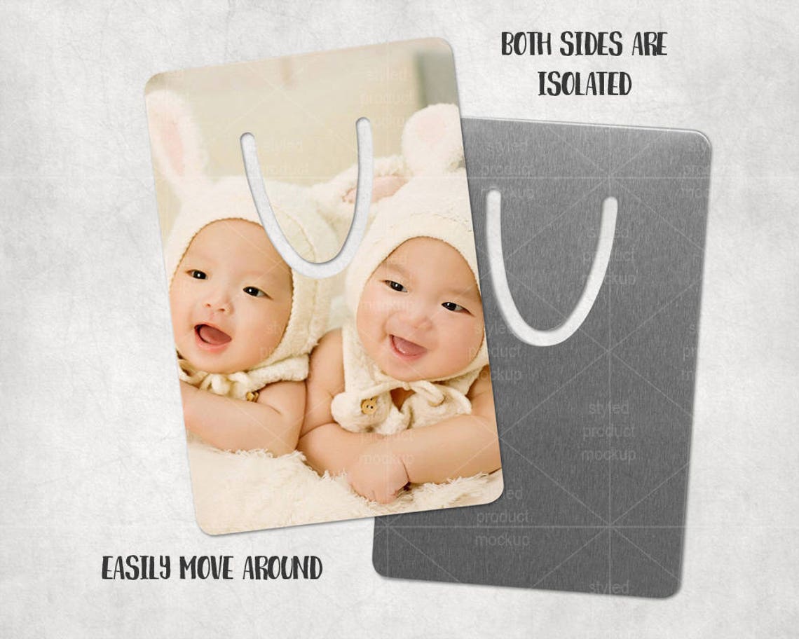 Short Rectangle Bookmark Mockup With Front and Back View Add | Etsy