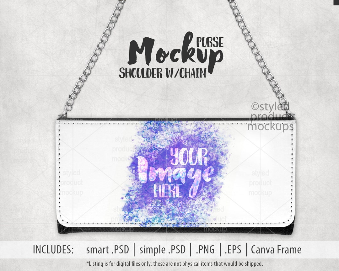 Dye Sublimation Purse Mockup: PU Leather Shoulder Bag, Photoshop PSD ...