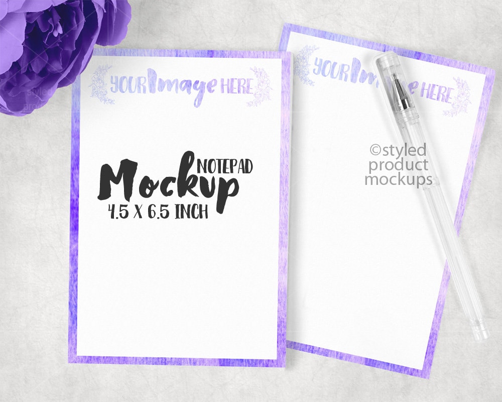 Paper Notepad Mockup Template| Add Your Own Image and Background - Etsy