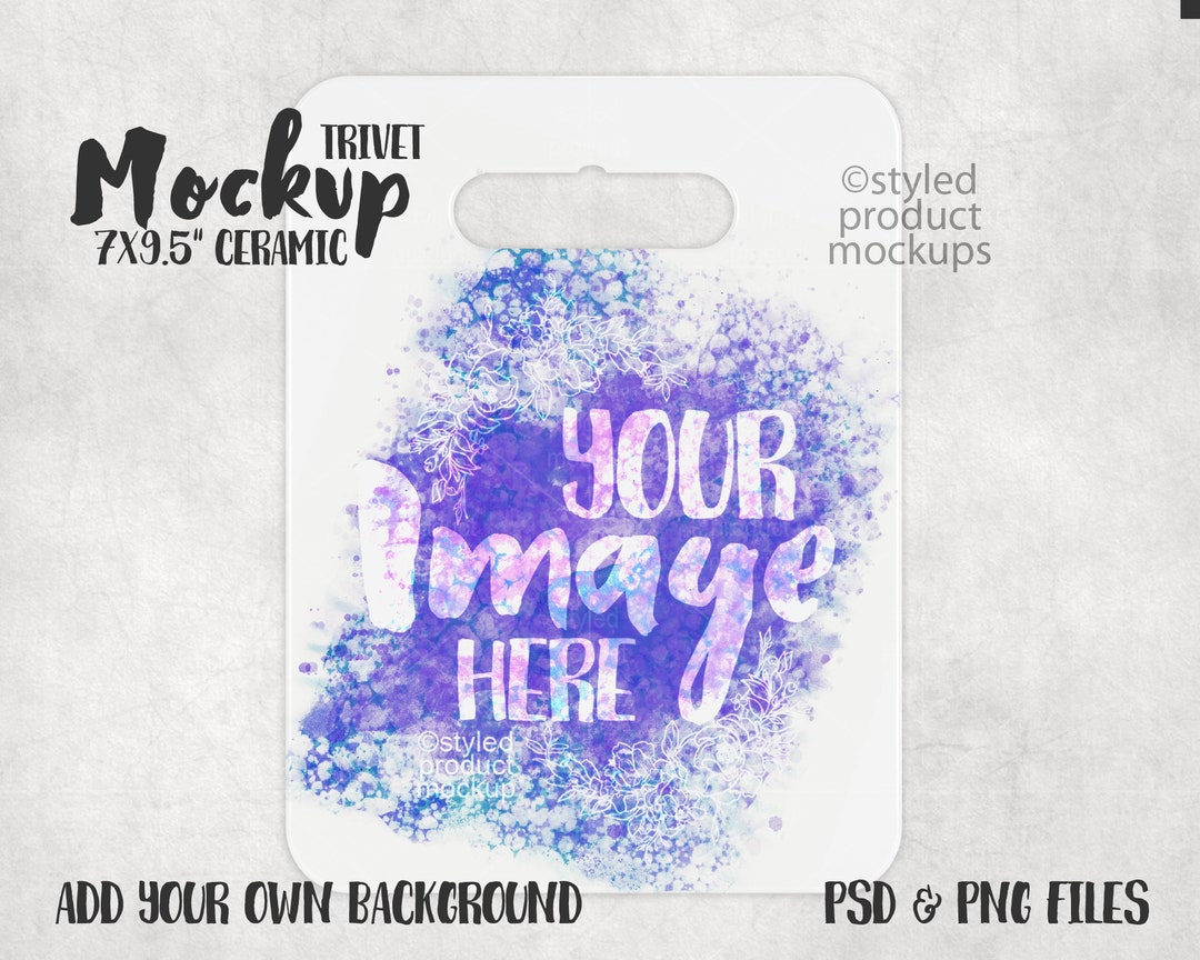 Dye Sublimation Rectangle Trivet Hot Pad Mockup | Add Your Own Image ...