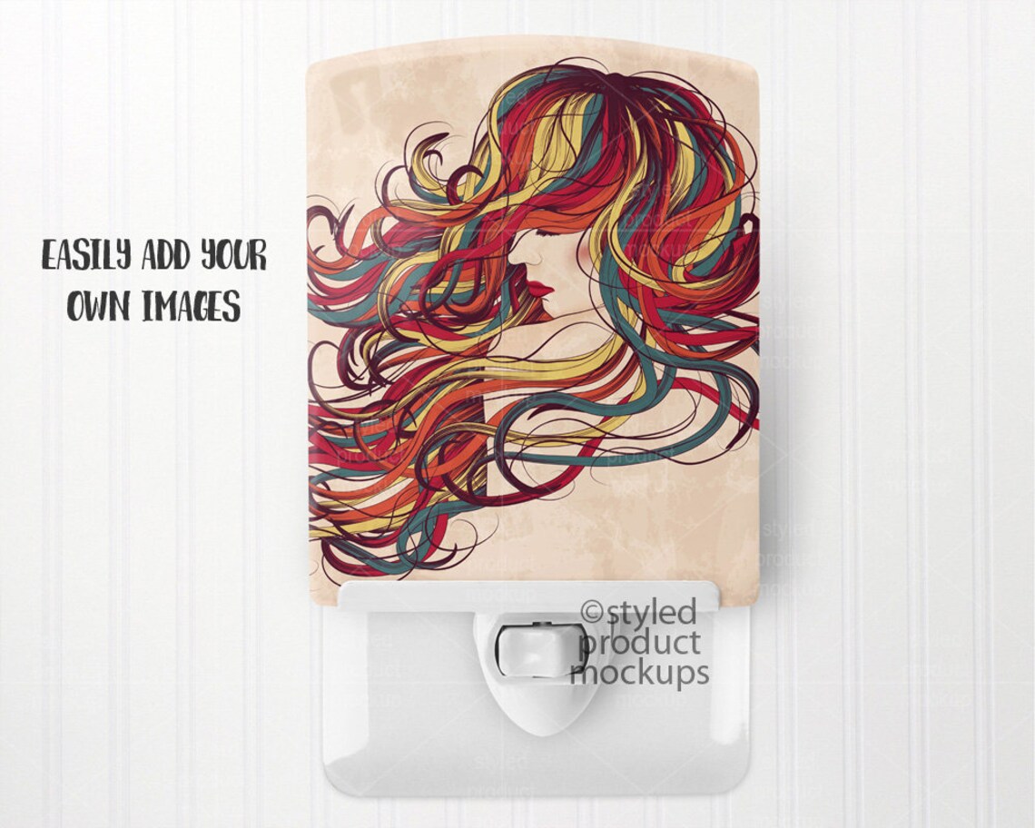 Dye Sublimation Night Light Mockup Template | Add Your Own Image and ...