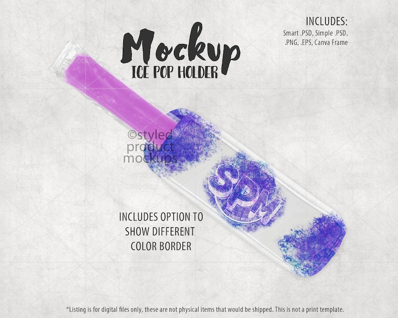 Dye Sublimation Ice Pop Sleeve Mockup | Add Your Own Image and ...