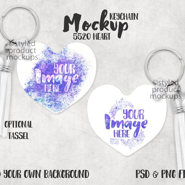 Keychain Heart Template - Etsy