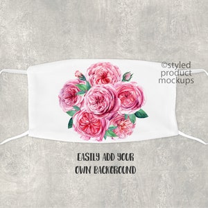 Dye Sublimation Rectangle Face Mask Mockup | Add Your Own Image and ...