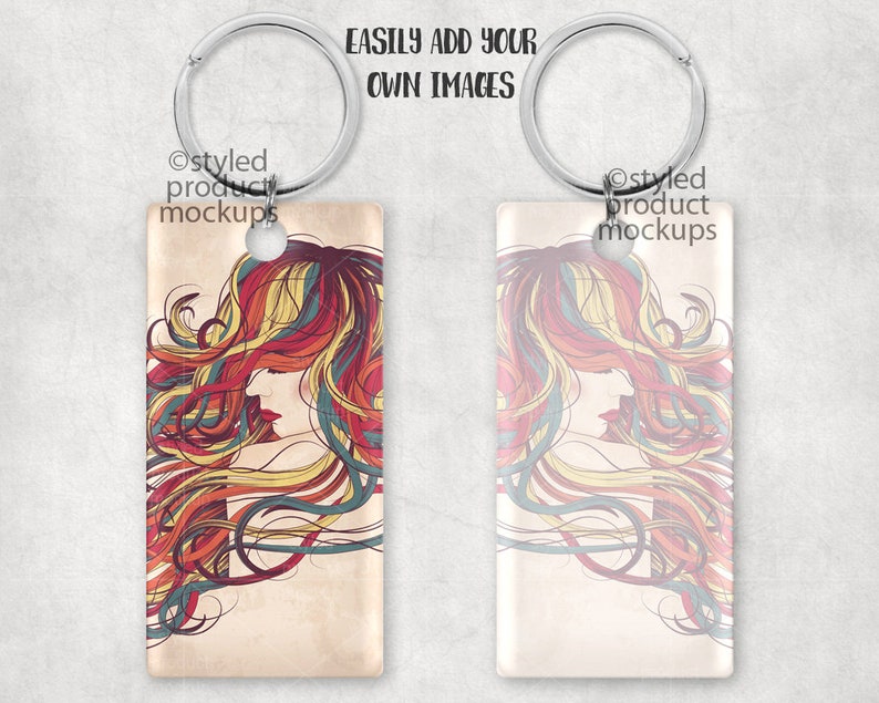 Dye Sublimation Vertical Rectangle Shaped Acrylic Keychain Fob - Etsy