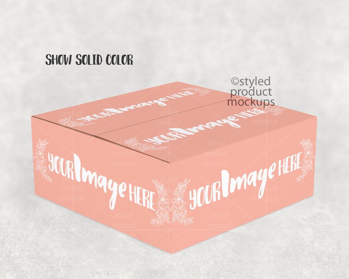 Basic Mailer Box Measuring 12x12x5 Mockup | Add Your Own Image and ...