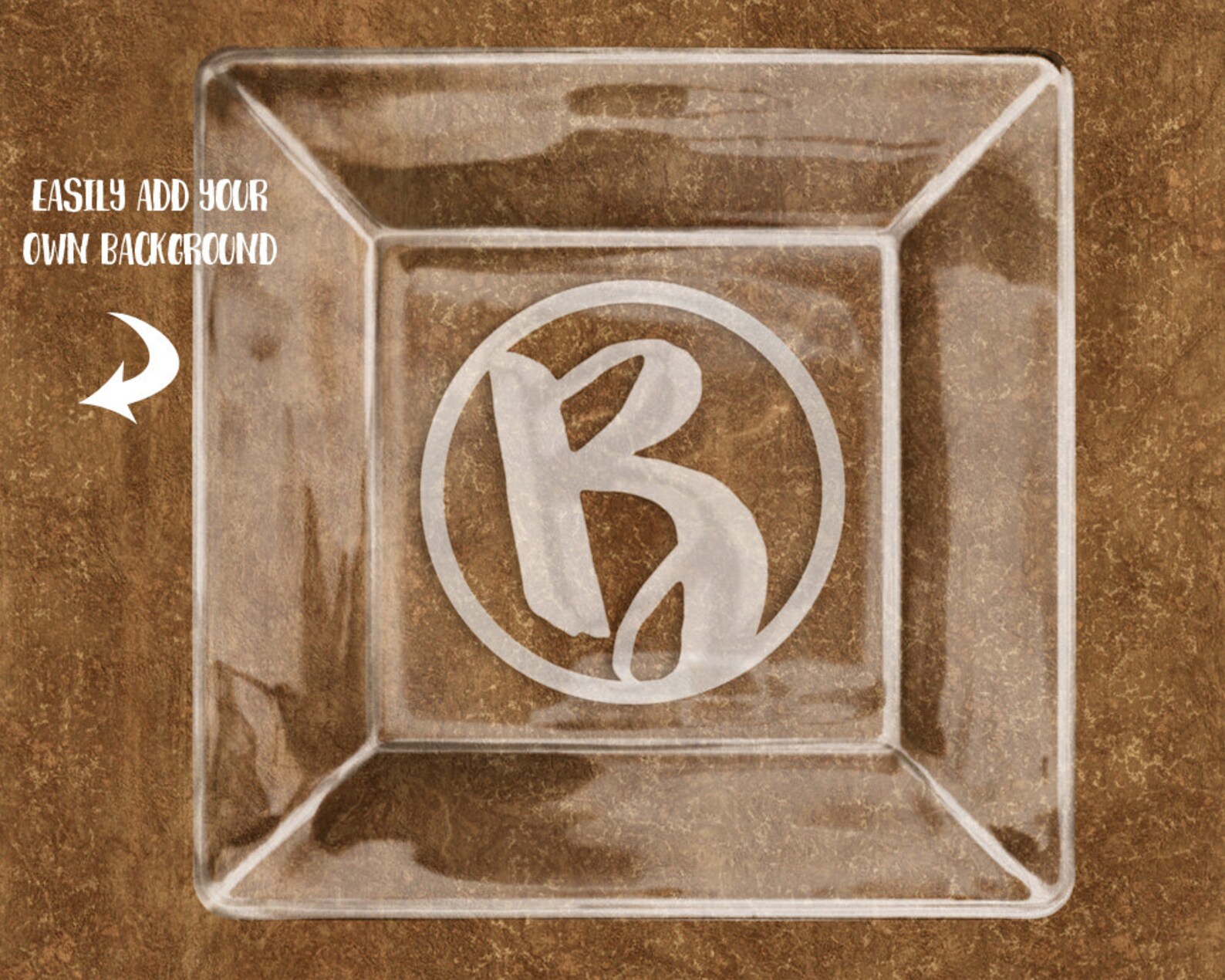 Large Square Glass Plate Mockup Template Add Your Own | Etsy