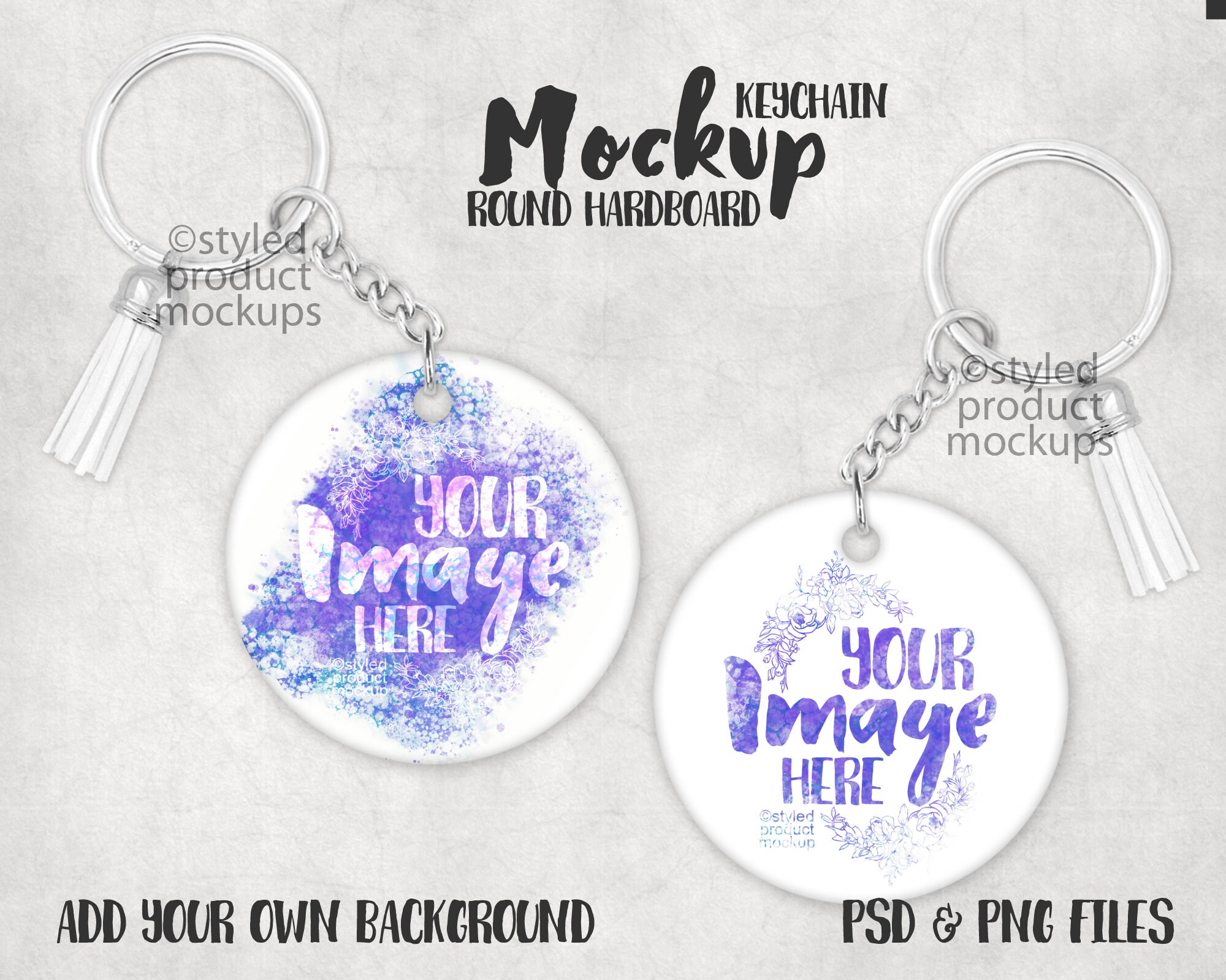 Dye Sublimation Round Hardboard Keychain With Tassel Mockup - Etsy